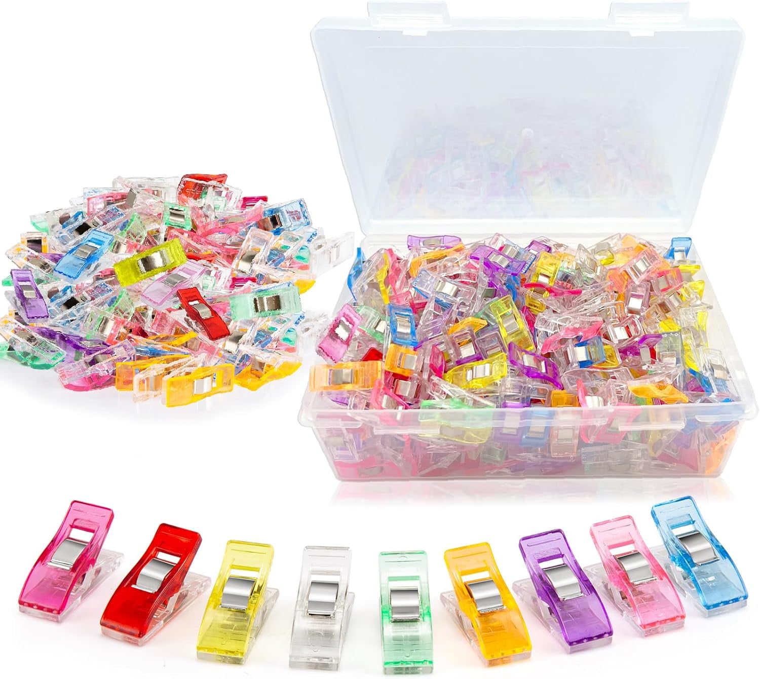 Quilting Clips and Sewing Fabric Clips, 200 Pcs Plastic Embroidery ...