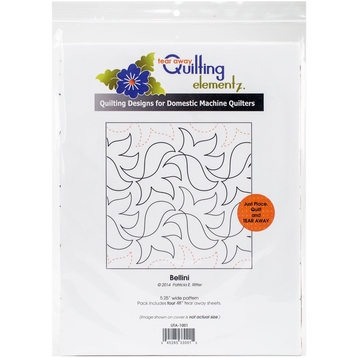 Quilting Creations Printed Tear Away Quilting Paper, Bellini 5.25 ...