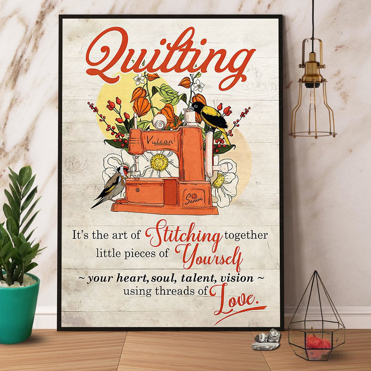 Quilting It'S The Art Of Stitching Together Paper Poster No Frame Matte ...