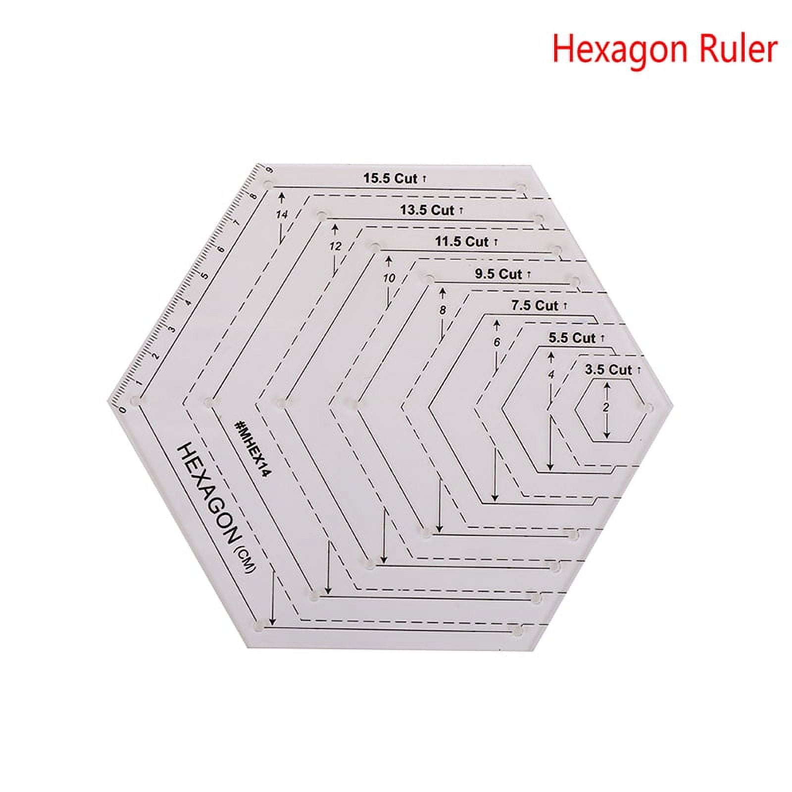 Quilting Patchwork Ruler Triangle Rhombus Hexagon Acrylic Template ...