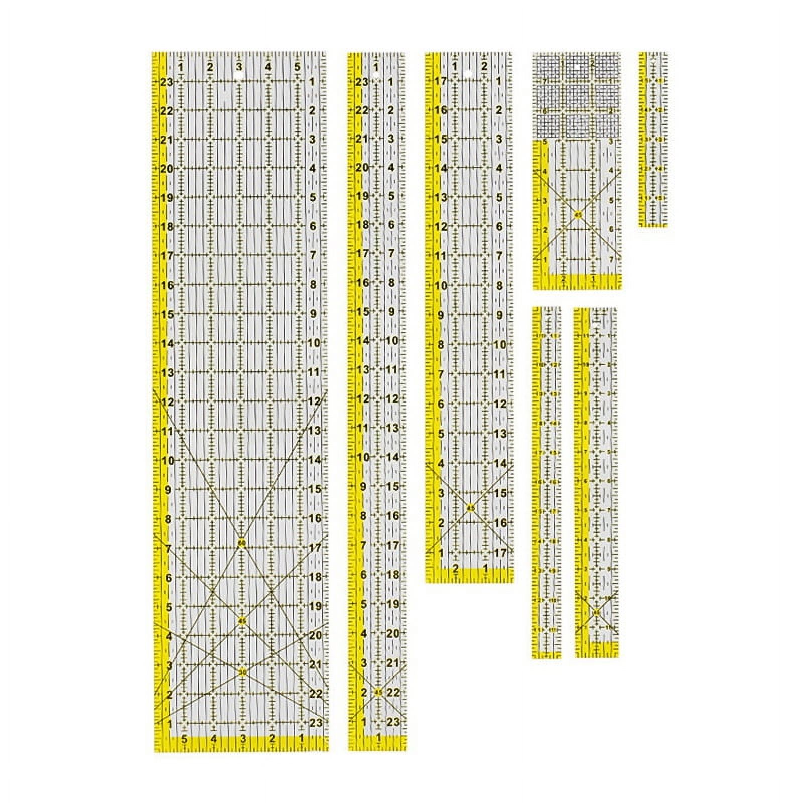 Quilting Ruler Acrylic Quilters Ruler for Easy Precision Cutting Fabric ...