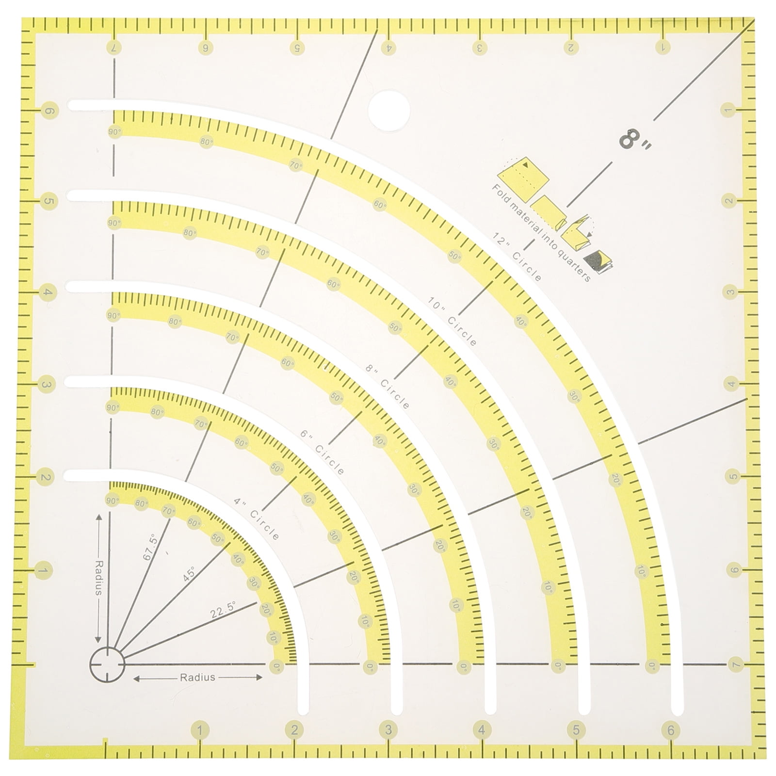 Quilting Ruler Multi-functional Acrylic Ruler for Cutting Fabric Sewing ...