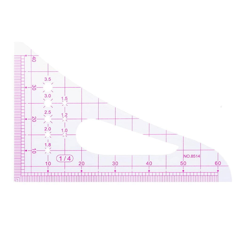 Quilting & Sewing Ruler Clear Plastic Ruler Versatile for Easy Fabric ...