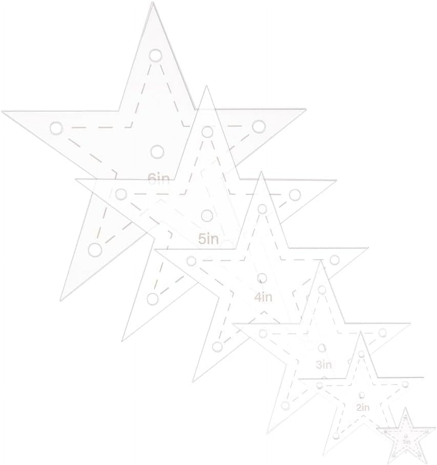 Quilting Template Set 6 Sizes Acrylic Star Sewing Template Ruler Star ...