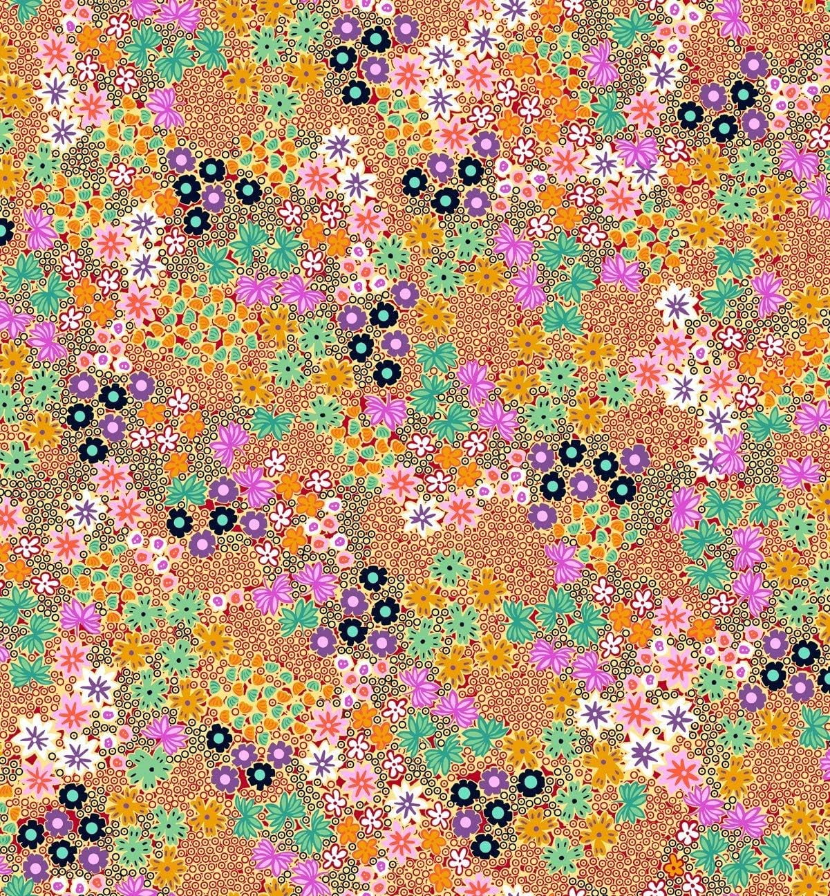 Adeline Floral Material by Quilting Treasures, Multi 100% Cotton Fabric ...