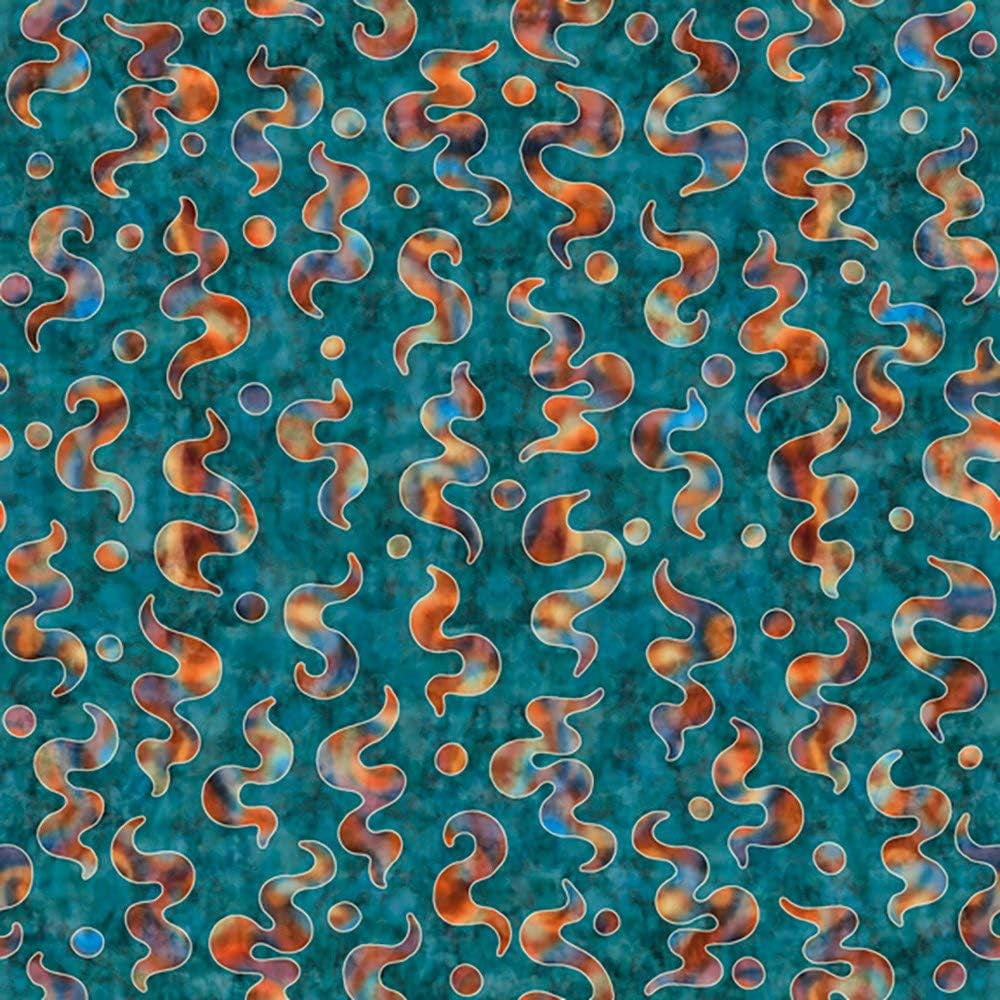 Quilting Treasures Dan Morris Cafe All Day Swirl Teal 100% Cotton ...