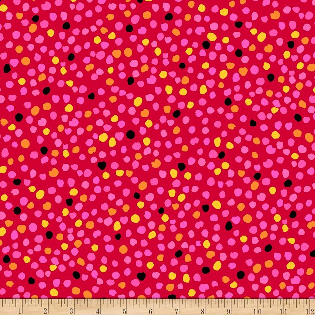 Quilting Treasures Evie Dots Red 100% Cotton Fabric sold by the yard ...