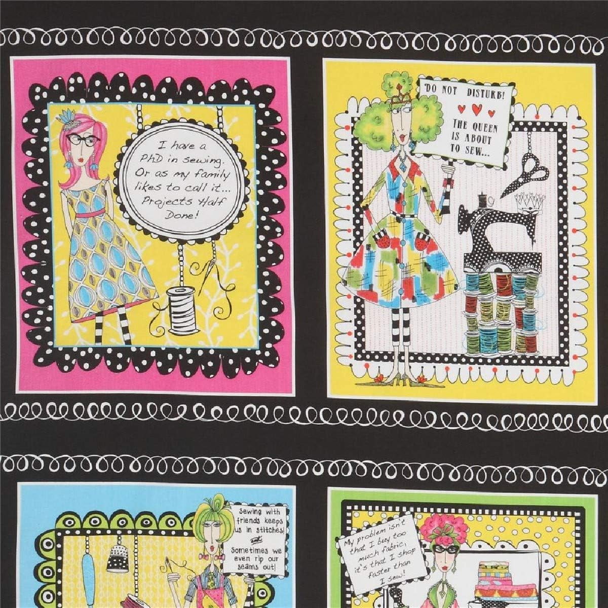 Quilting Treasures Sew Sassy Sewing Picture Patches Panel Quilt Fabric ...