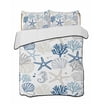 Quilts Queen Size, Purple Blue Compass Soft Comforter Bedding Set for ...