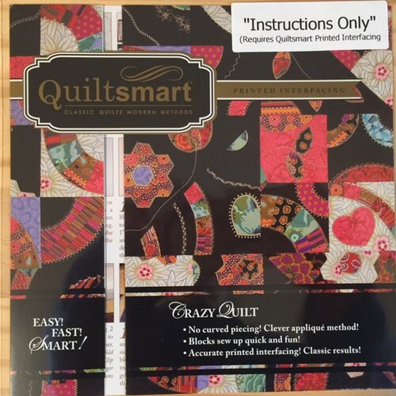 Quiltsmart Crazy Quilt Printed Interfacing Kit Pack - Walmart.com