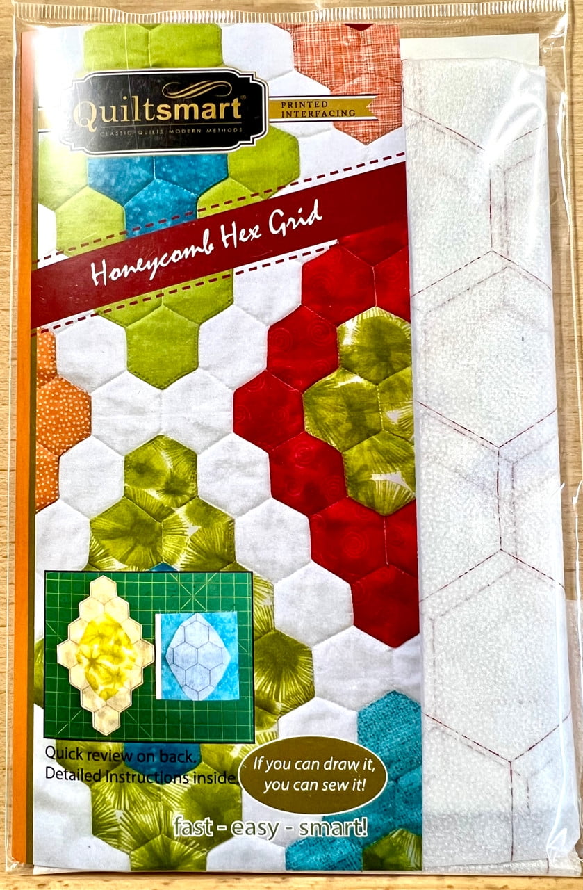 Quiltsmart Honeycomb Hex Printed Interfacing Kit Pack - Walmart.com