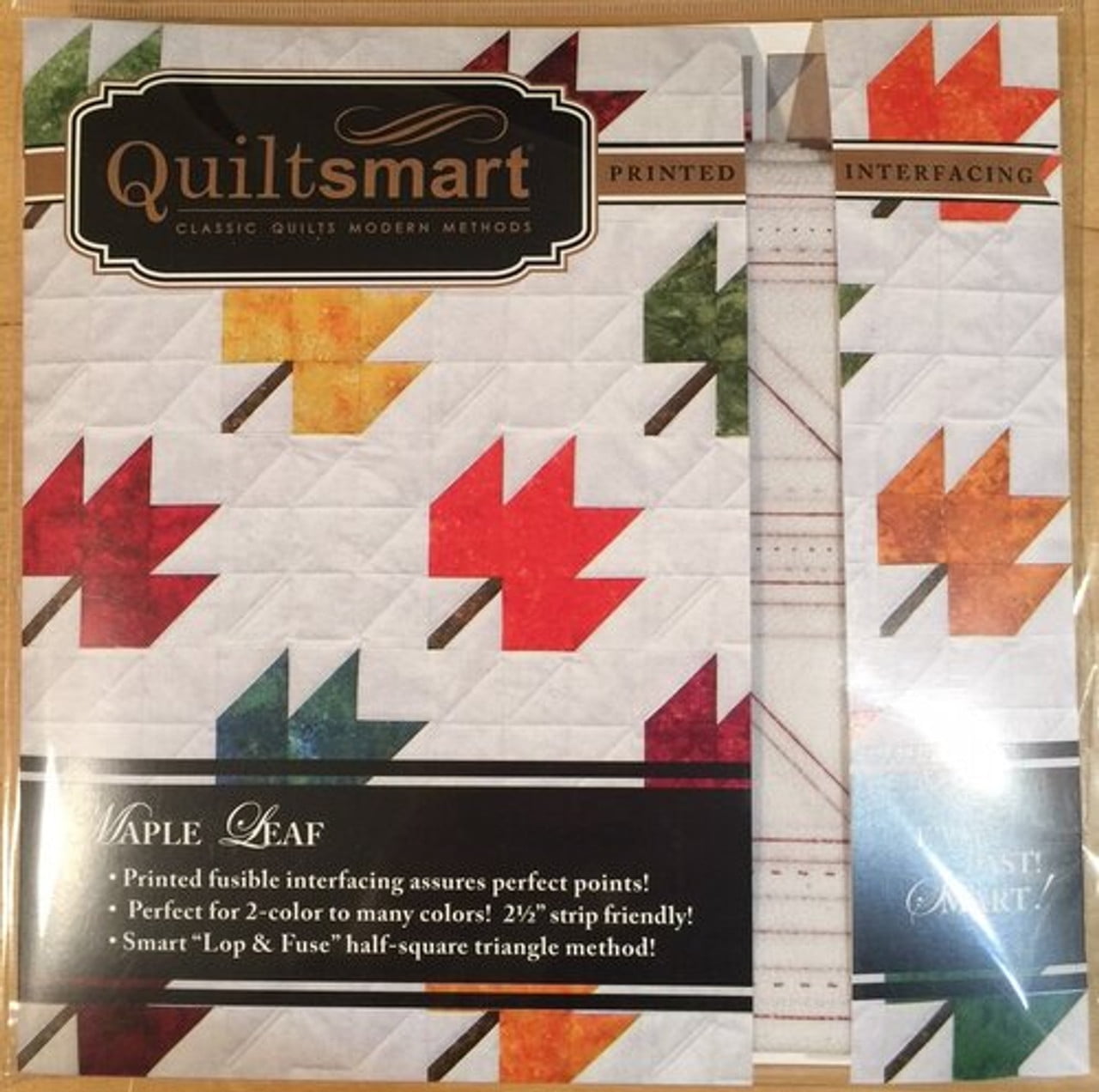 Quiltsmart Maple Leaf Quilt Printed Interfacing Kit Pack - Walmart.com