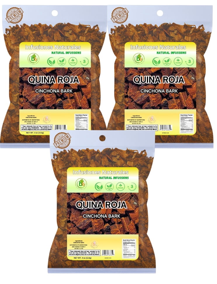 Quina Roja Herbal Tea (Red Cinchona Bark) – 3 Pack Value Set (4 oz Each ...