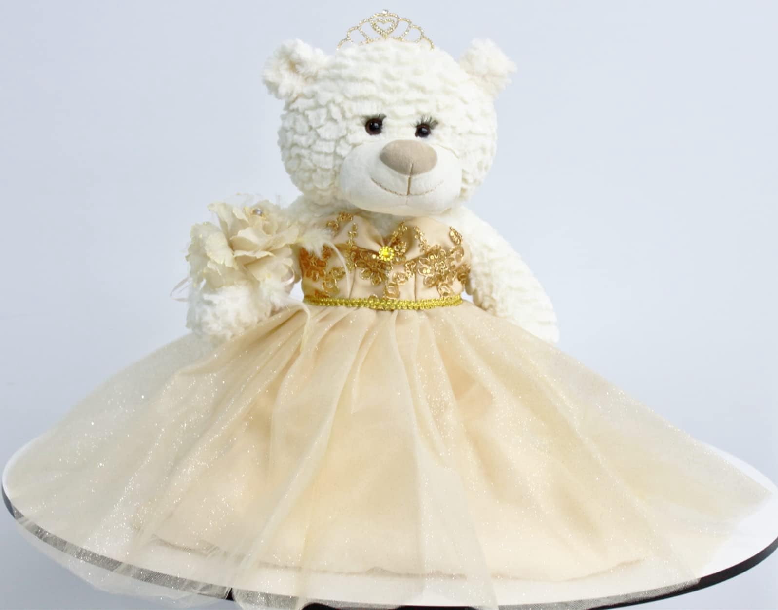 Quince Años Quinceañera Last Doll Teddy Bear with Champagne Dress ...