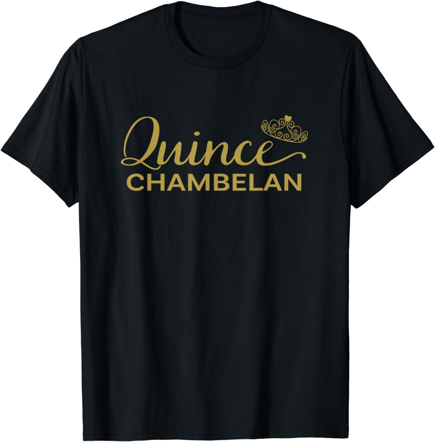 Quince Chambelan Quinceanera T Shirts - Chic Script - Walmart.com