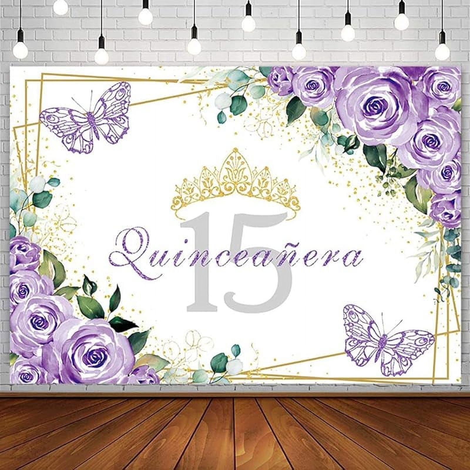 Quinceañera Backdrop Mis Quince 15 Anos Birthday Party Decoration ...