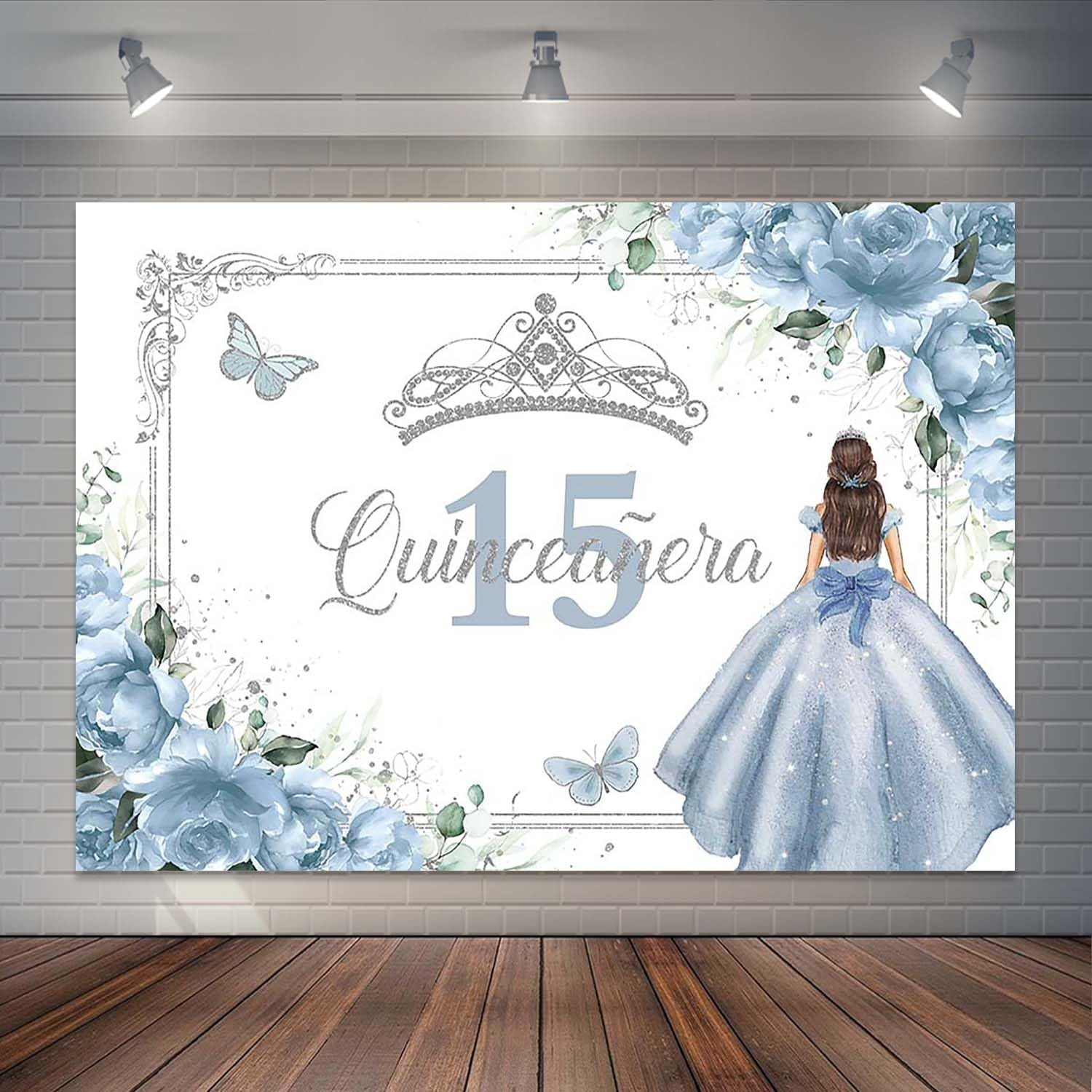 Quinceañera Birthday Backdrop Mis Quince Anos 15th Birthday Party ...