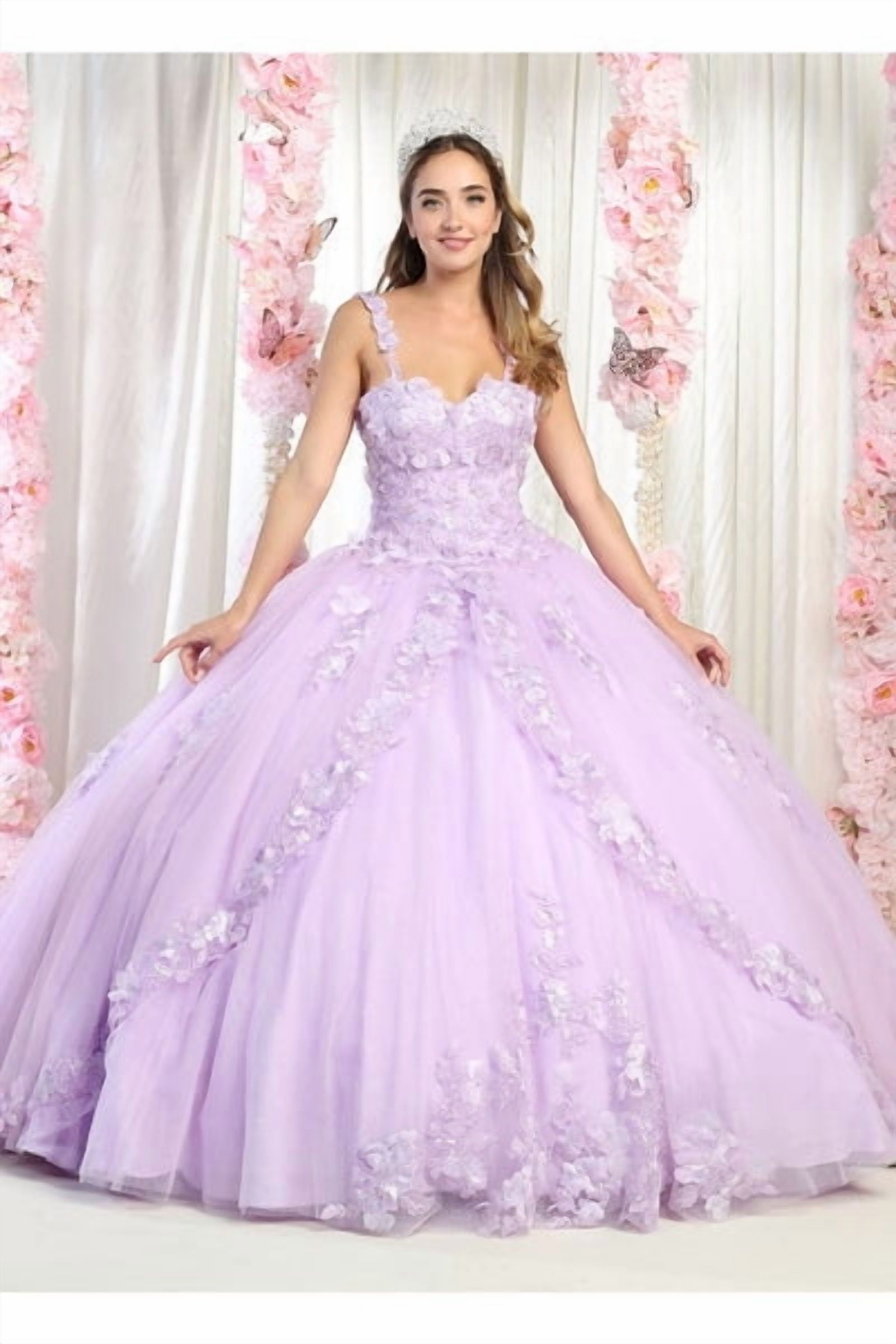 Quinceañera & Sweet 16 Ball Gowns with Corset Bodice, Glitter Tulle and ...