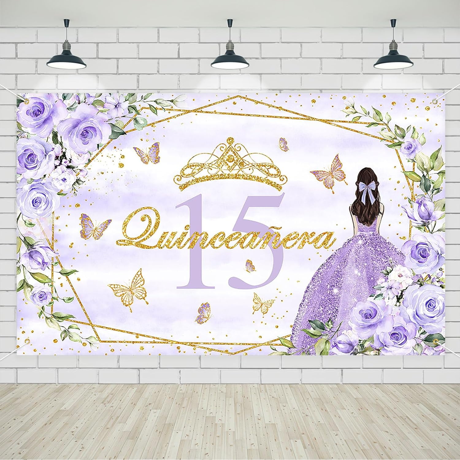 Quinceanera 15 Birthday Backdrop Banner Mis Quince Anos 15th Birthday ...