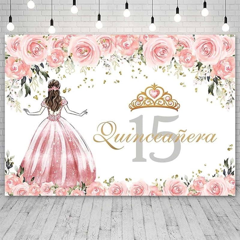 Quinceanera 15th Backdrop for Girls Mexico 15th Birthday Photography ...