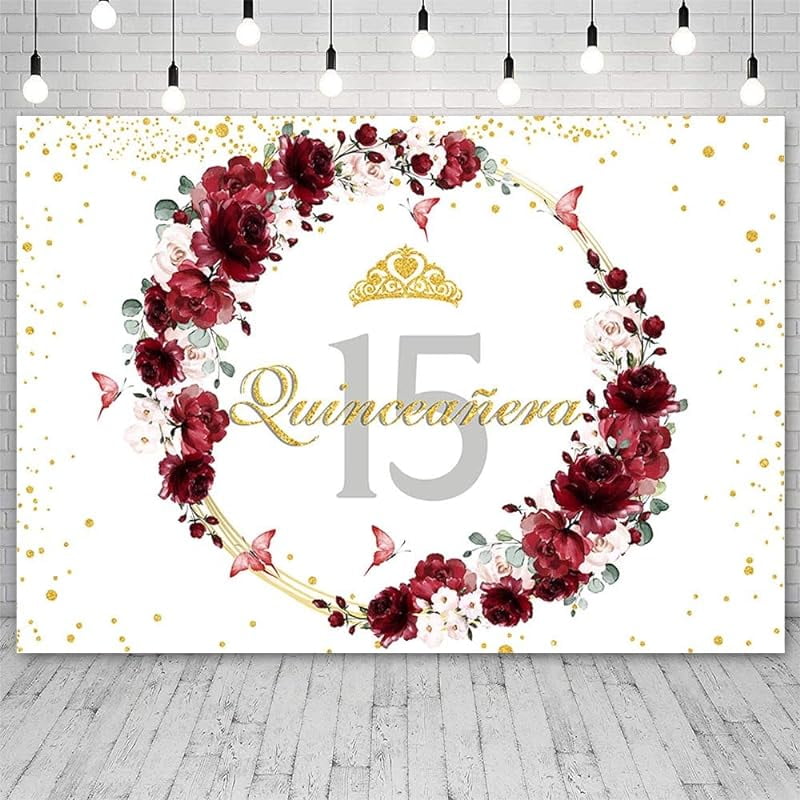 Quinceanera 15th Birthday Backdrop for Girl Mexico 15th Adult Girl ...
