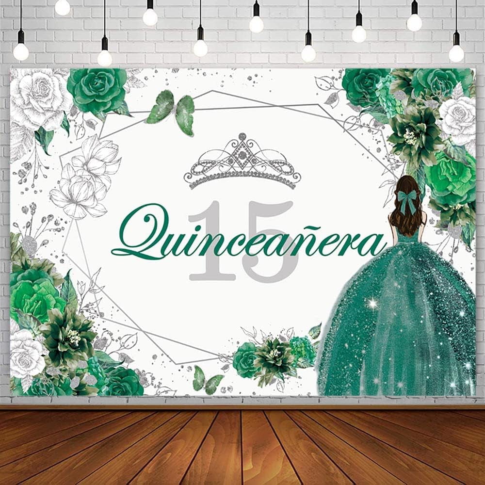 Quinceanera 15th Birthday Backdrop for Sweet Girl Mis Quince Anos Party ...