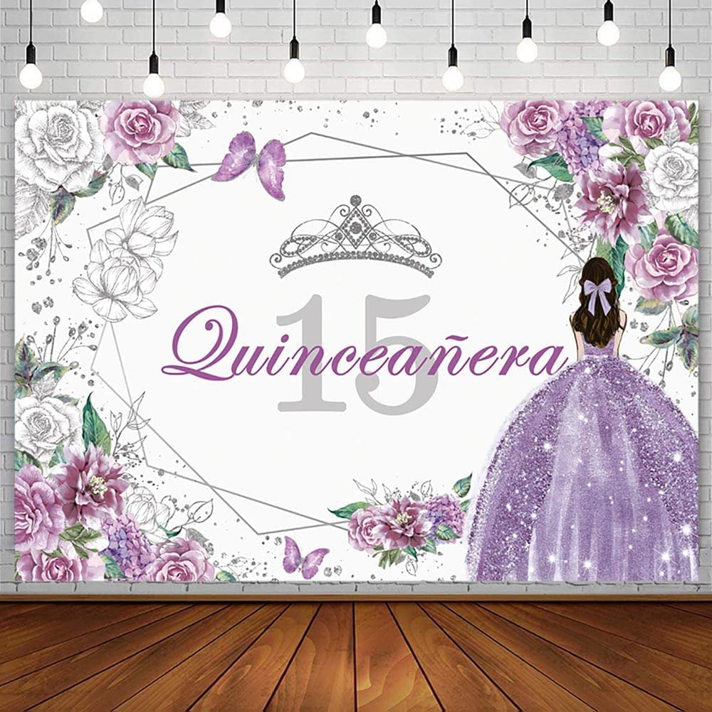 Quinceanera 15th Birthday Backdrop for Sweet Girl Mis Quince Anos 15th ...