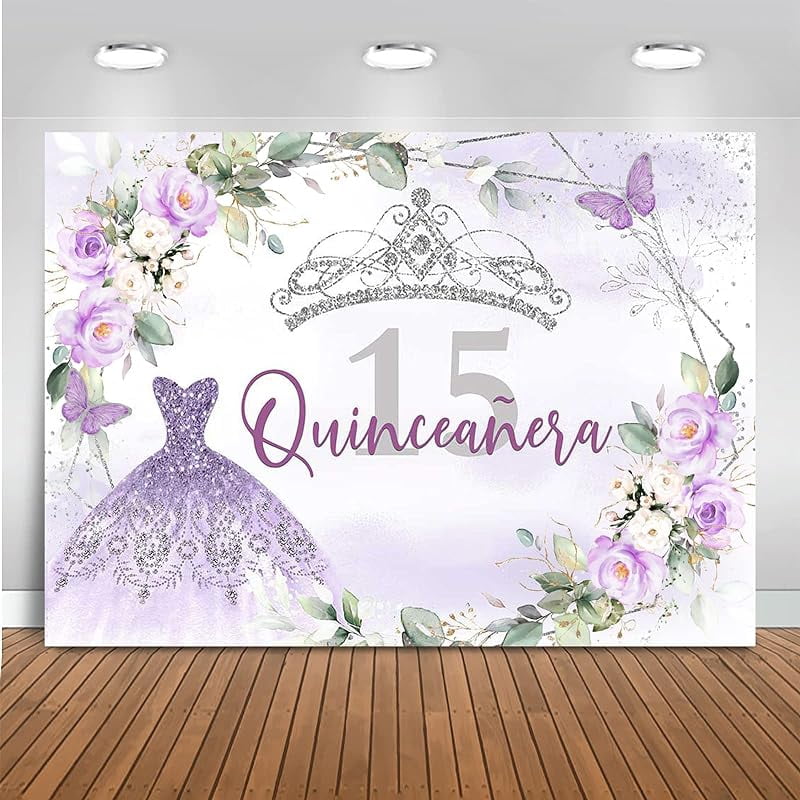 Quinceanera Birthday Backdrop for Sweet Girl Mis Quince Anos 15th ...