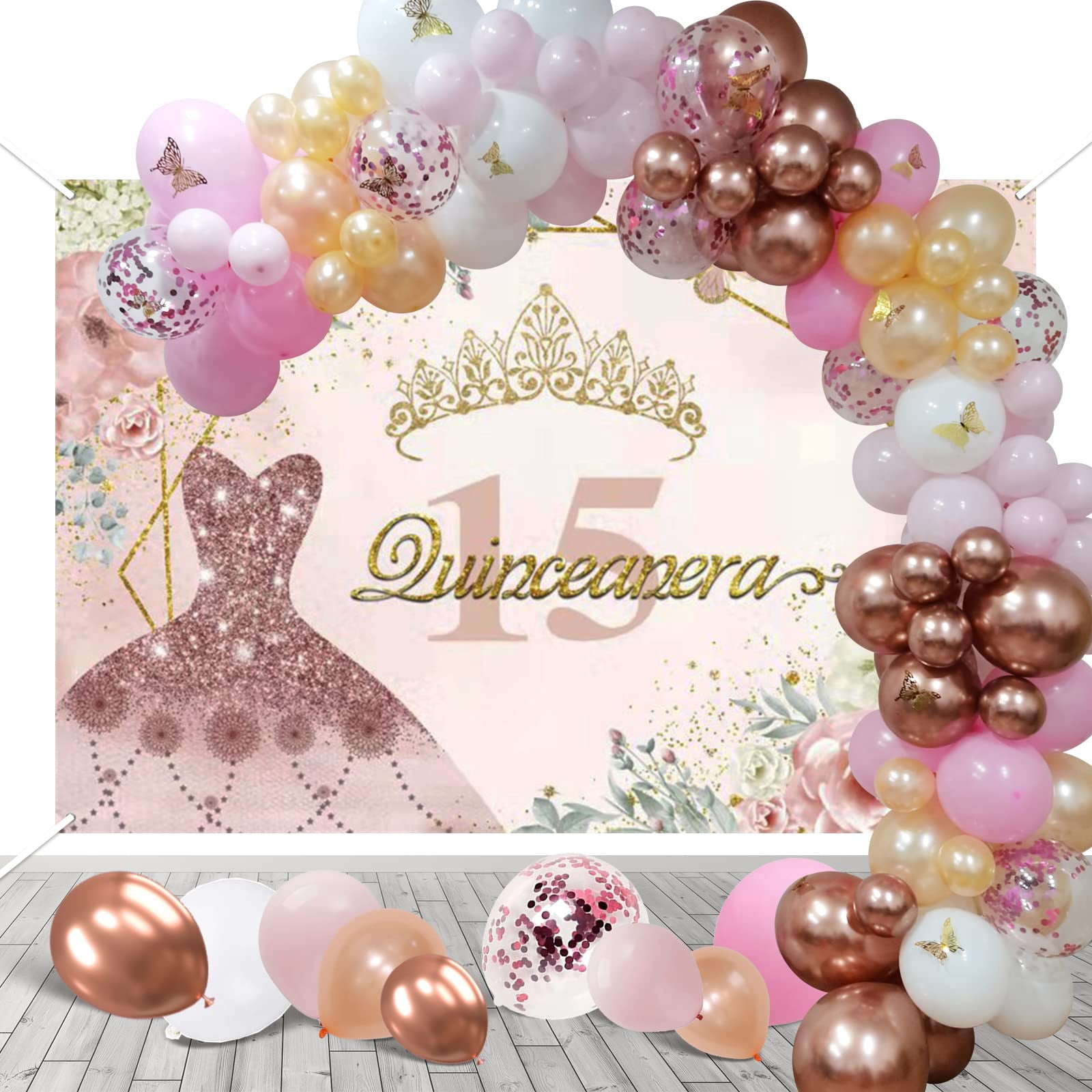 Quinceanera Decorations 15th OIF8 Decorations for Girls 15th Backdrop ...