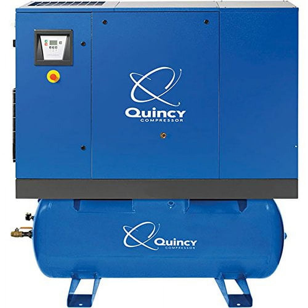 Quincy QGS Rotary Screw Compressor with Dryer - 25 HP, 208/230/460V 3 ...