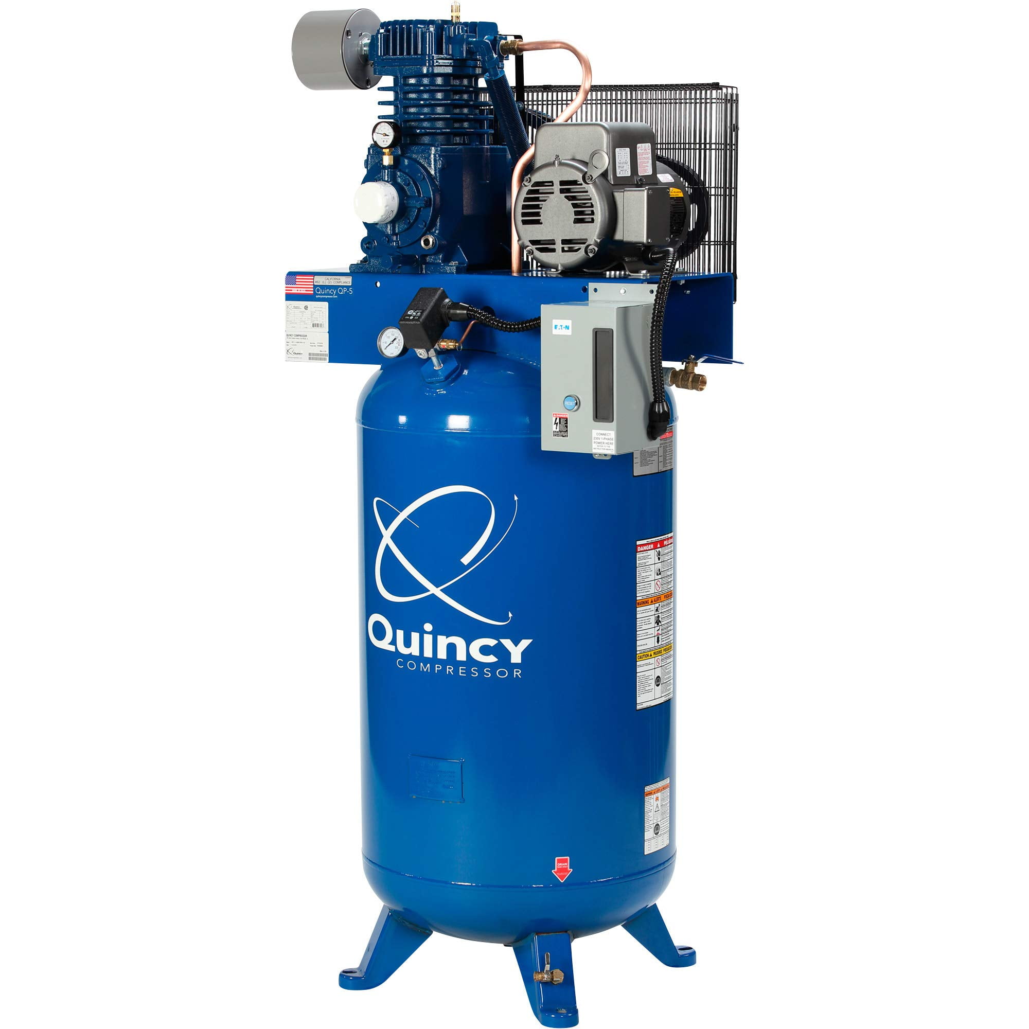 Quincy QP-5 Pressure Lubricated Reciprocating Air Compressor - 5 HP ...