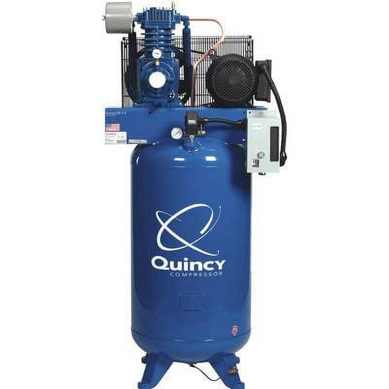 Quincy QP Pressure Lubricated Reciprocating Compressor 7.5 HP, 230 Volt ...