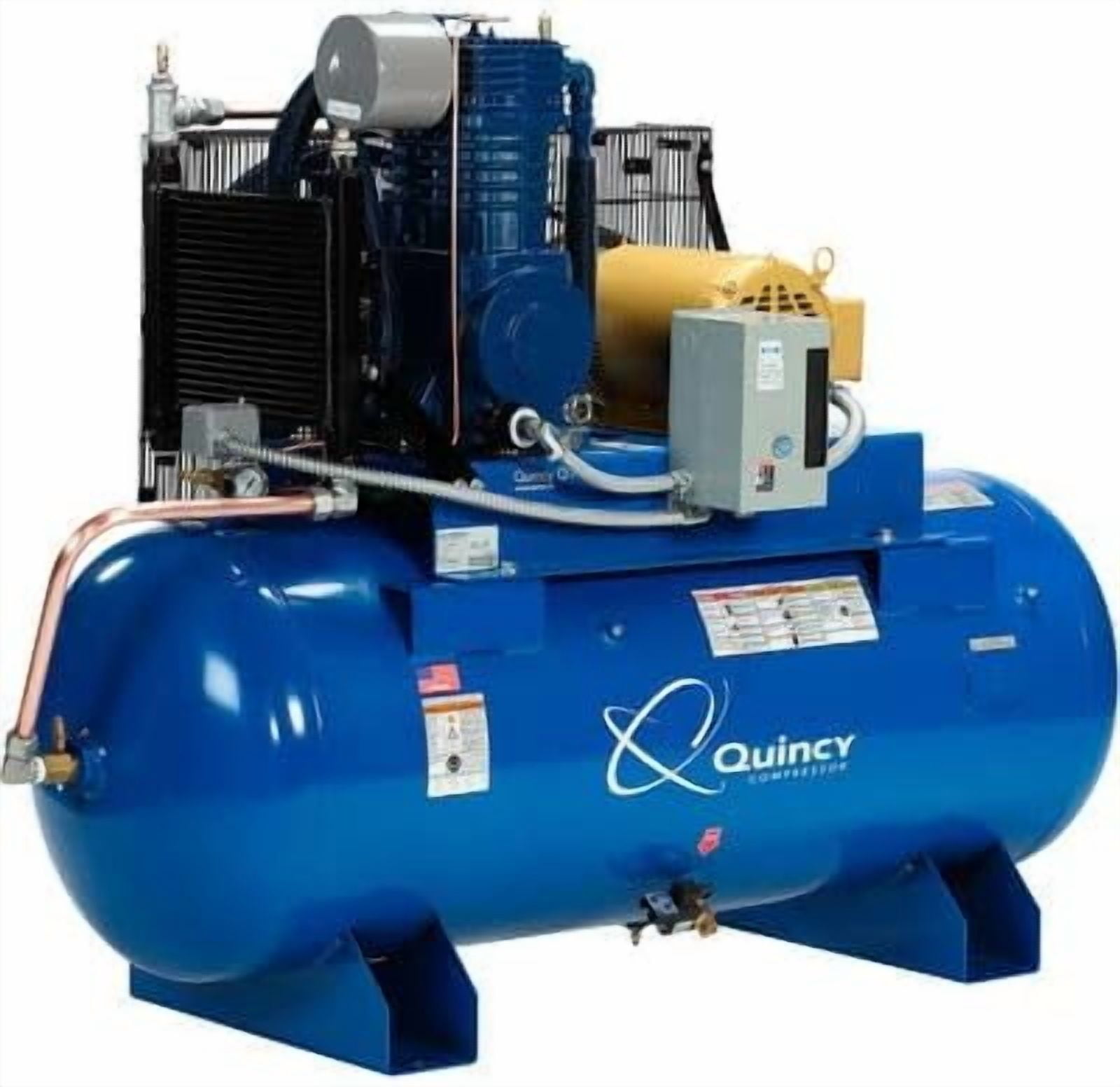 Quincy QT-10 Splash Lubricated Air Compressor with MAX Package - 10 HP ...