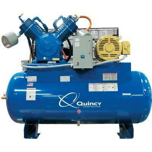 Quincy QT-15 Splash Lubricated Air Compressor with MAX Package - 15 HP ...