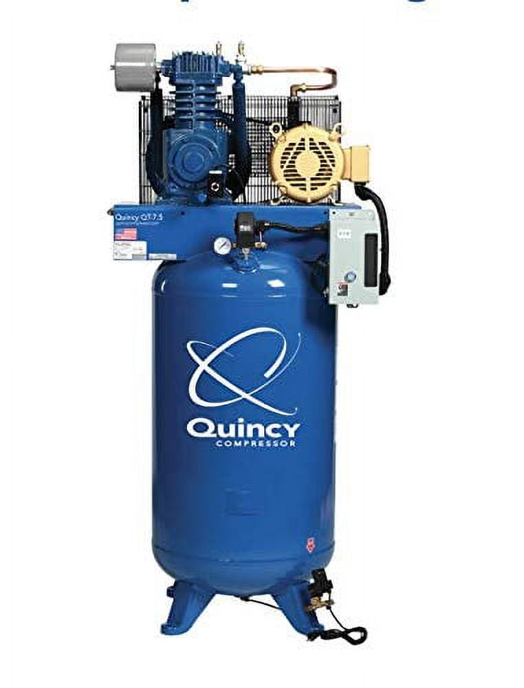 Quincy QT-7.5 Splash Lubricated Reciprocating Air Compressor - 7.5 HP, 230 Volt, 3 Phase, 60hz ...