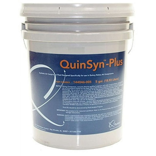 Quincy Quin Syn Plus 144046 ISO 46 5 Gallon Rotary Compressor Oil - Walmart.com