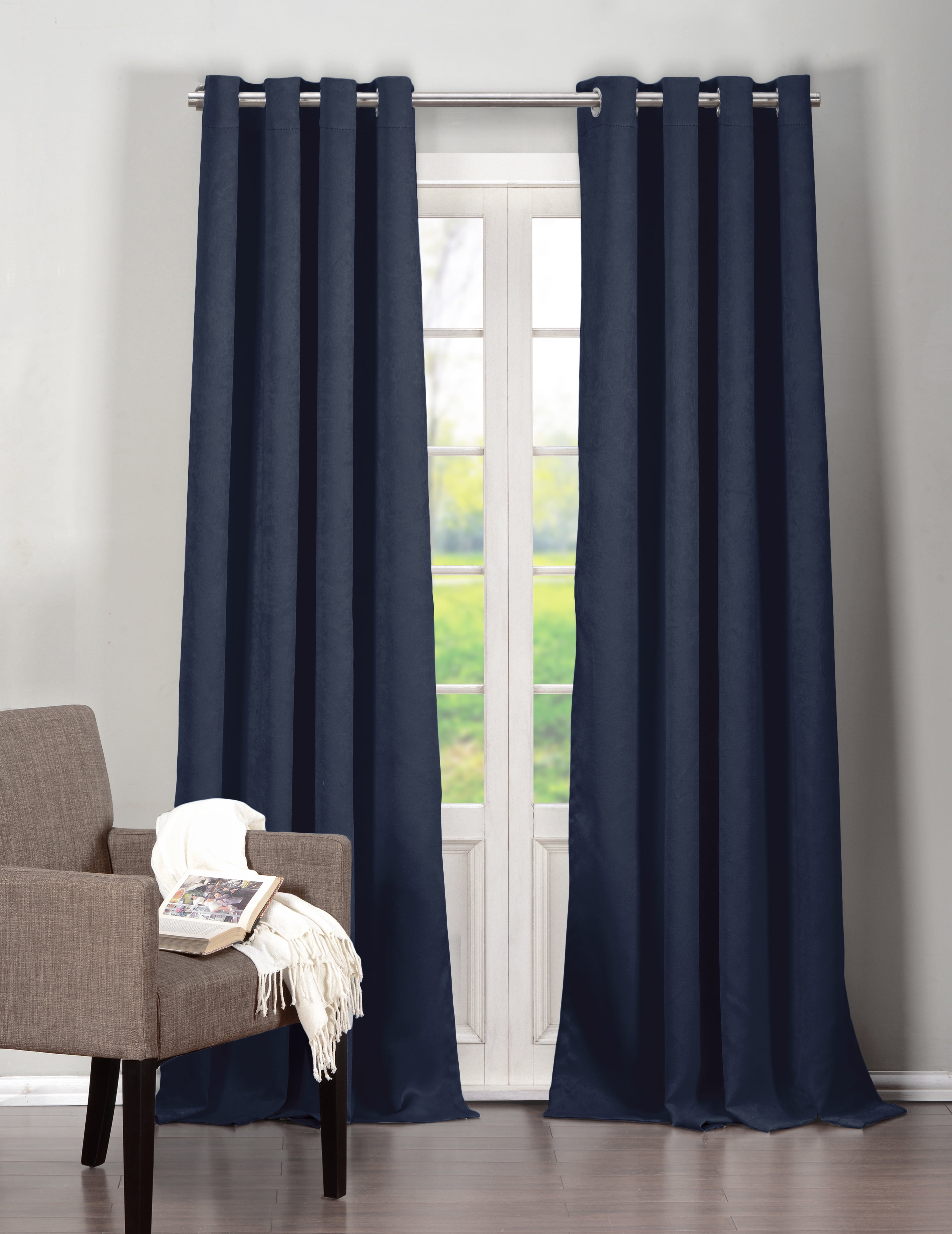 Quincy Solid Window Curtain Set - Walmart.com