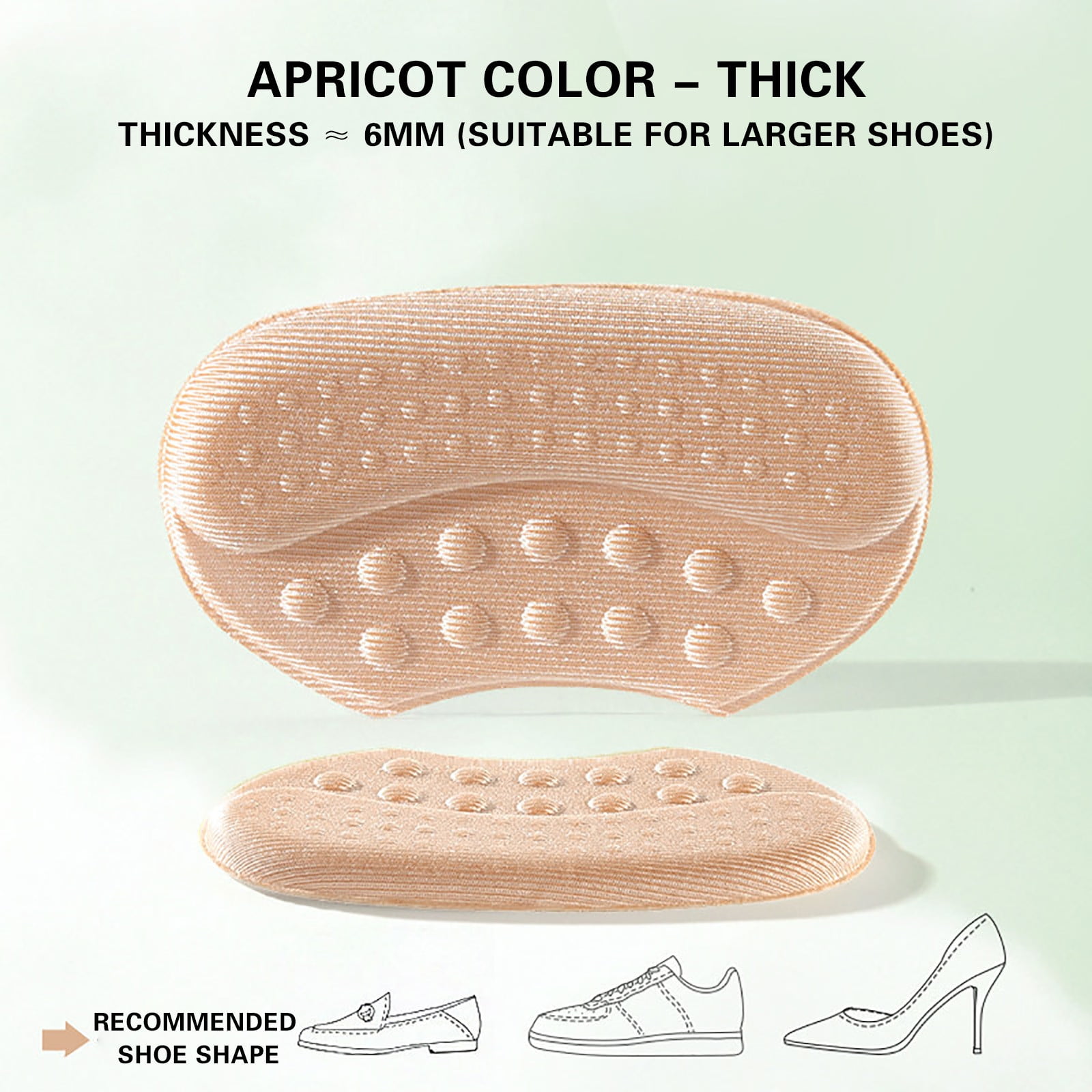 Todaioua 1 Pair of Heel Patch Protectors and Heel Pads, Suitable for ...