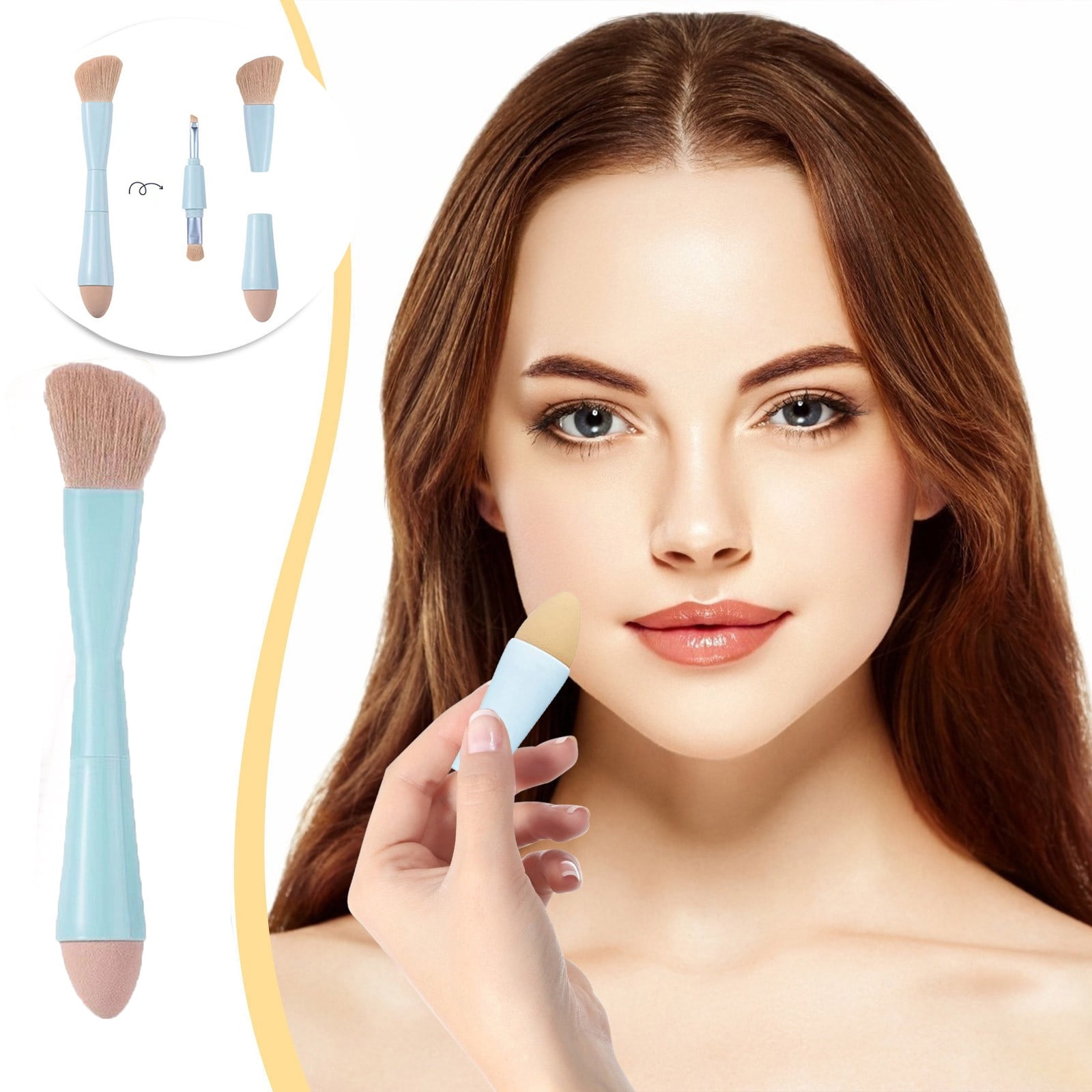 Quinlirra 4-in-1 Makeup Brush Tool Multi-functional Portable Concealer ...