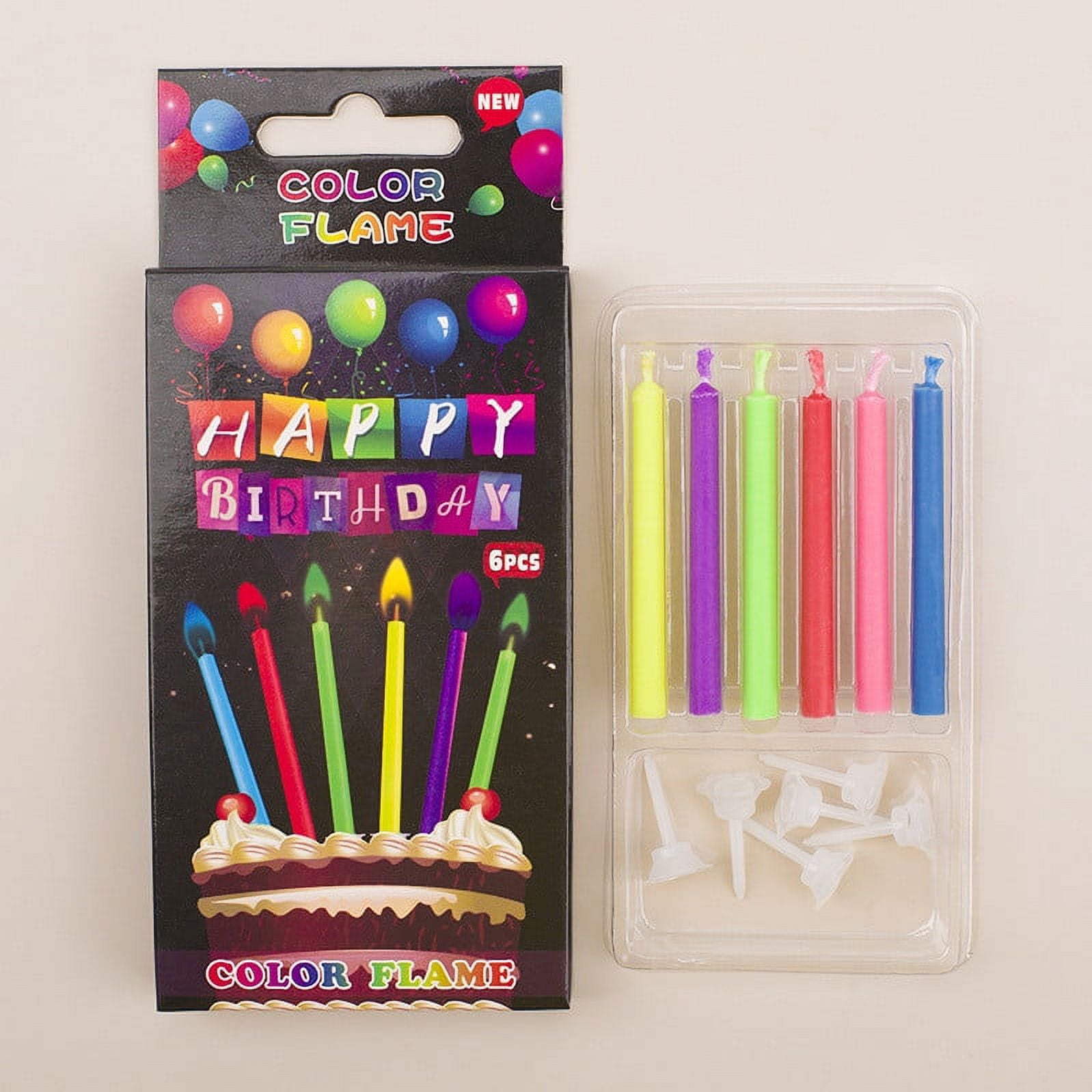 Quinlirra 5Pcs Happy Birthday Candles with Amazing Colorful Flame ...