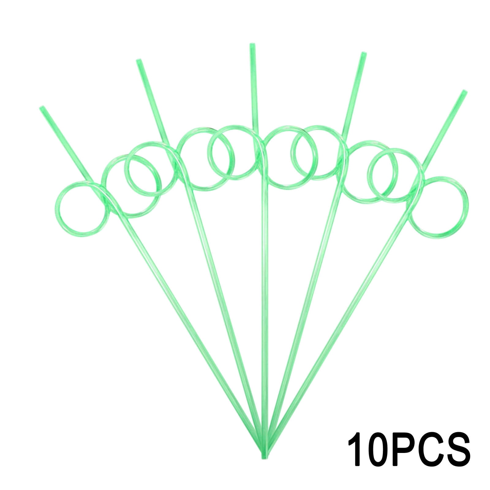 Quinlirra Back to School 10 Pcs Plastic Straws Reusable Drinking Straws ...