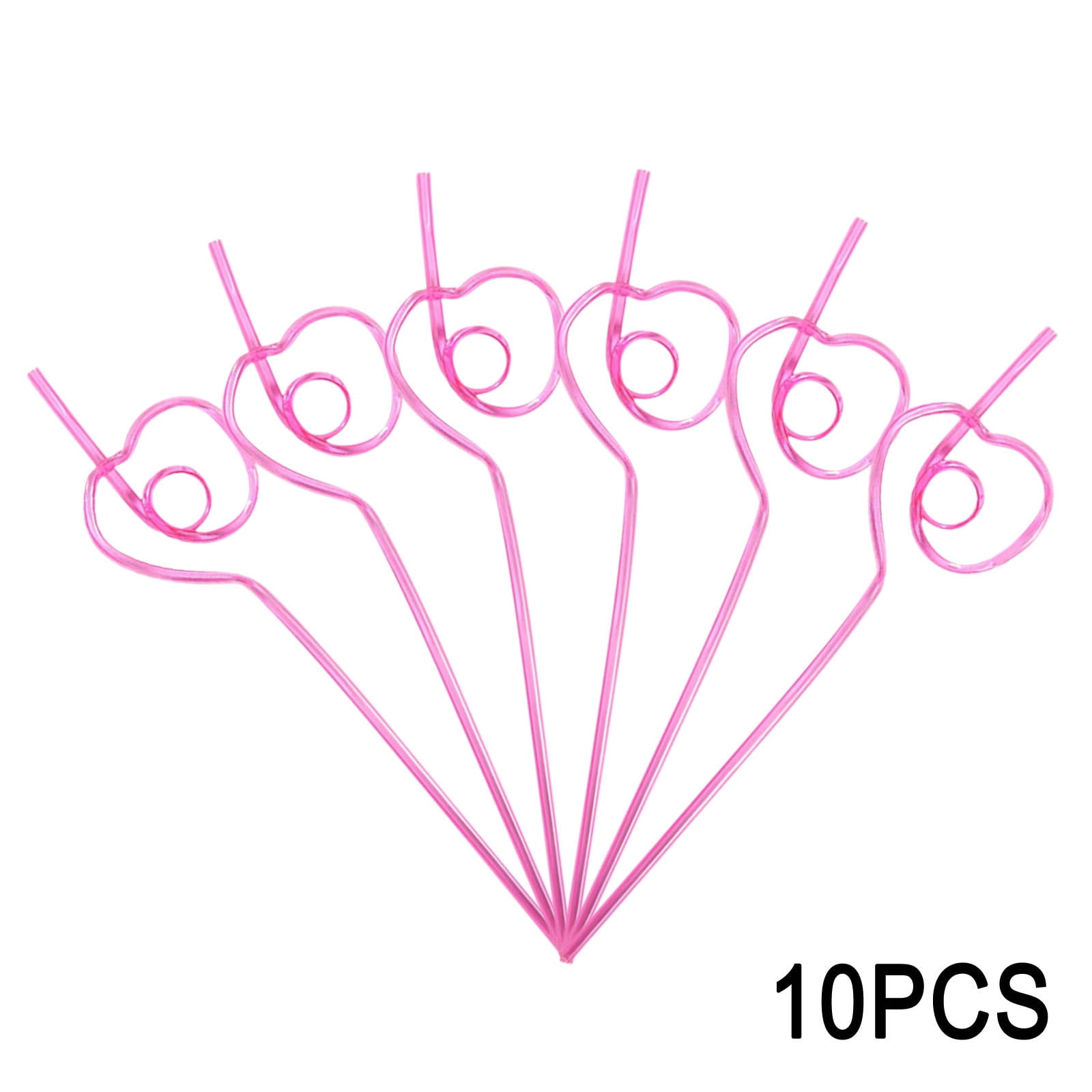 Quinlirra Back to School 10 Pcs Plastic Straws Reusable Drinking Straws ...