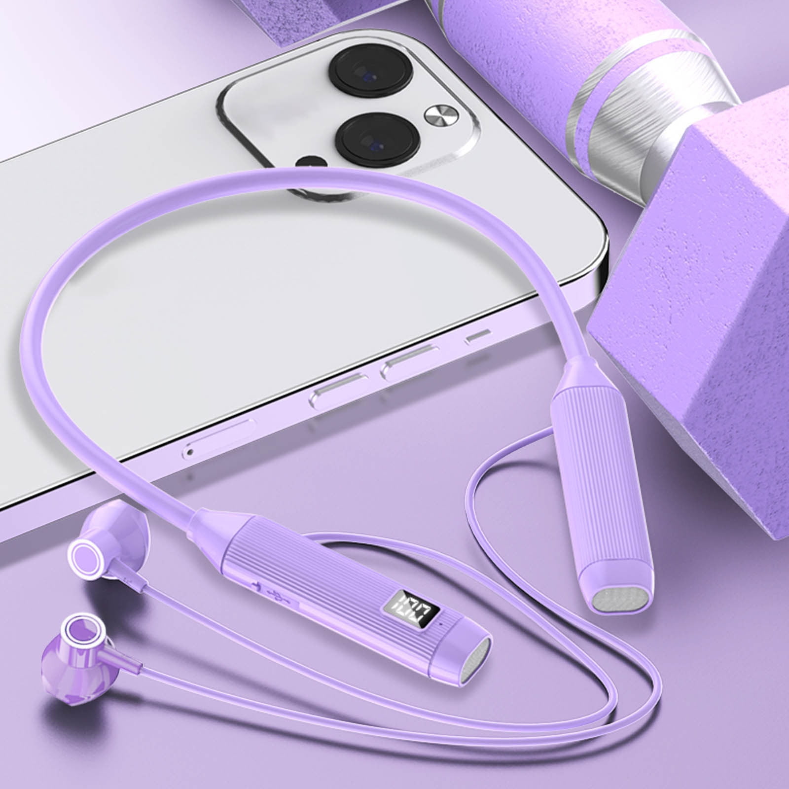 Quinlirra Back to School Hanging Neck Bluetooth Headset Large Battery ...