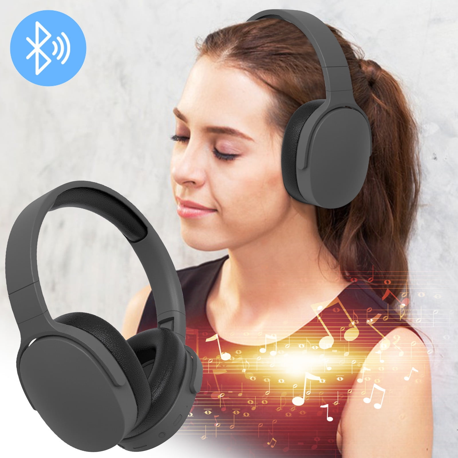 Quinlirra Bluetooth Headphones Over Ear, Soft & Foldable Lightweight ...
