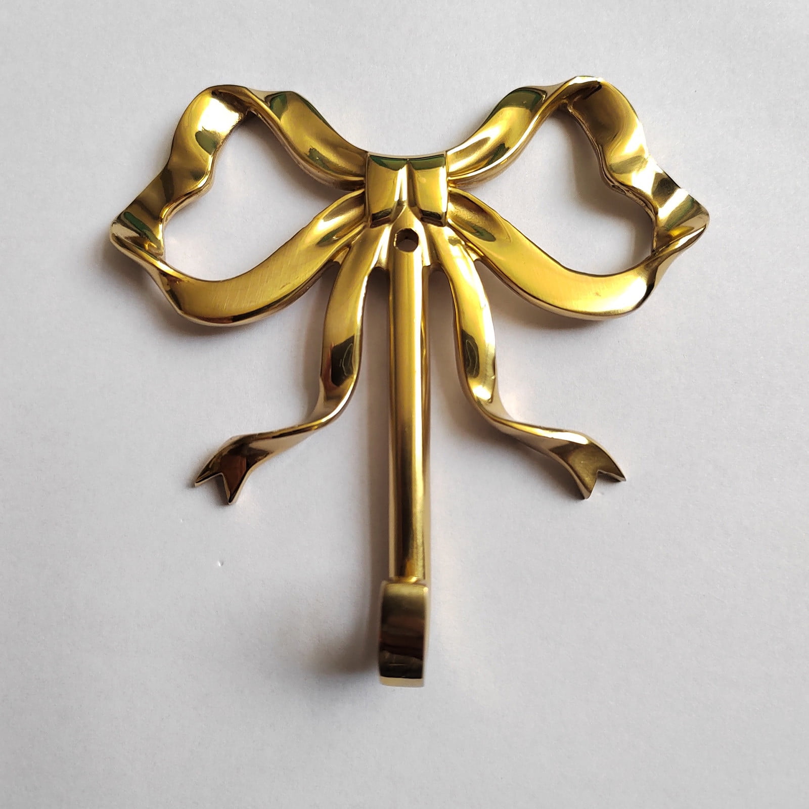 Bow Hook Gold, Bow Brass Coat Hook Home Decorative, Hook Bow Hanger for ...