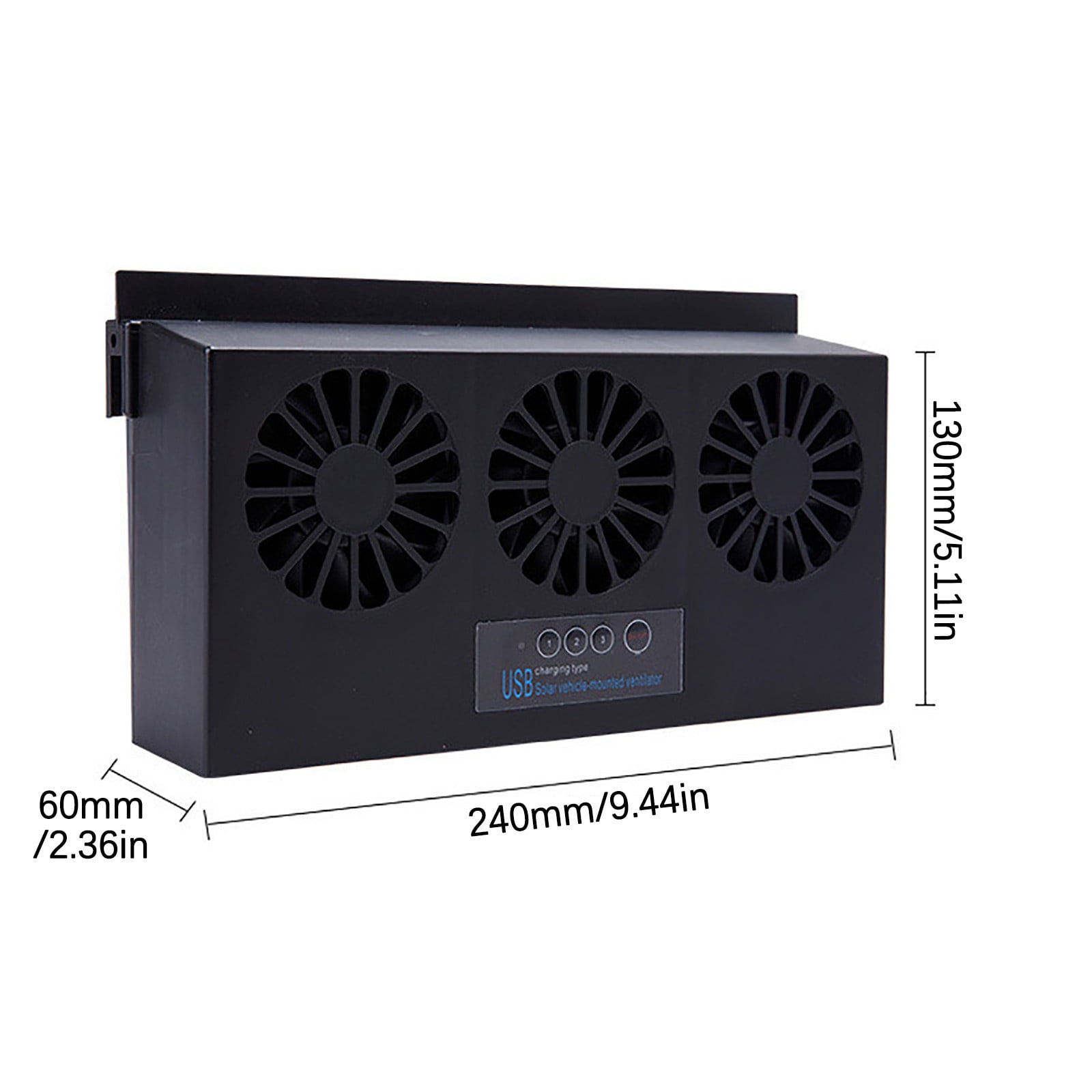 Quinlirra Car Solar Exhaust Fan Car Radiator Wireless Electric Fan Car ...