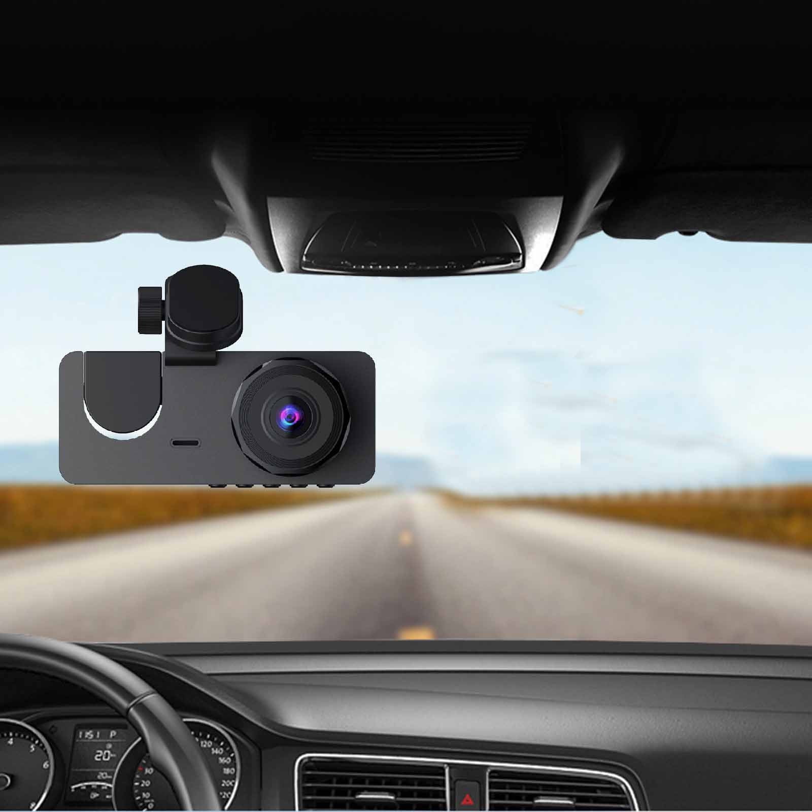 Todaioua 3 Channel Dash Cam Front Rear Inside 1080P HD Car Camera 170 ...