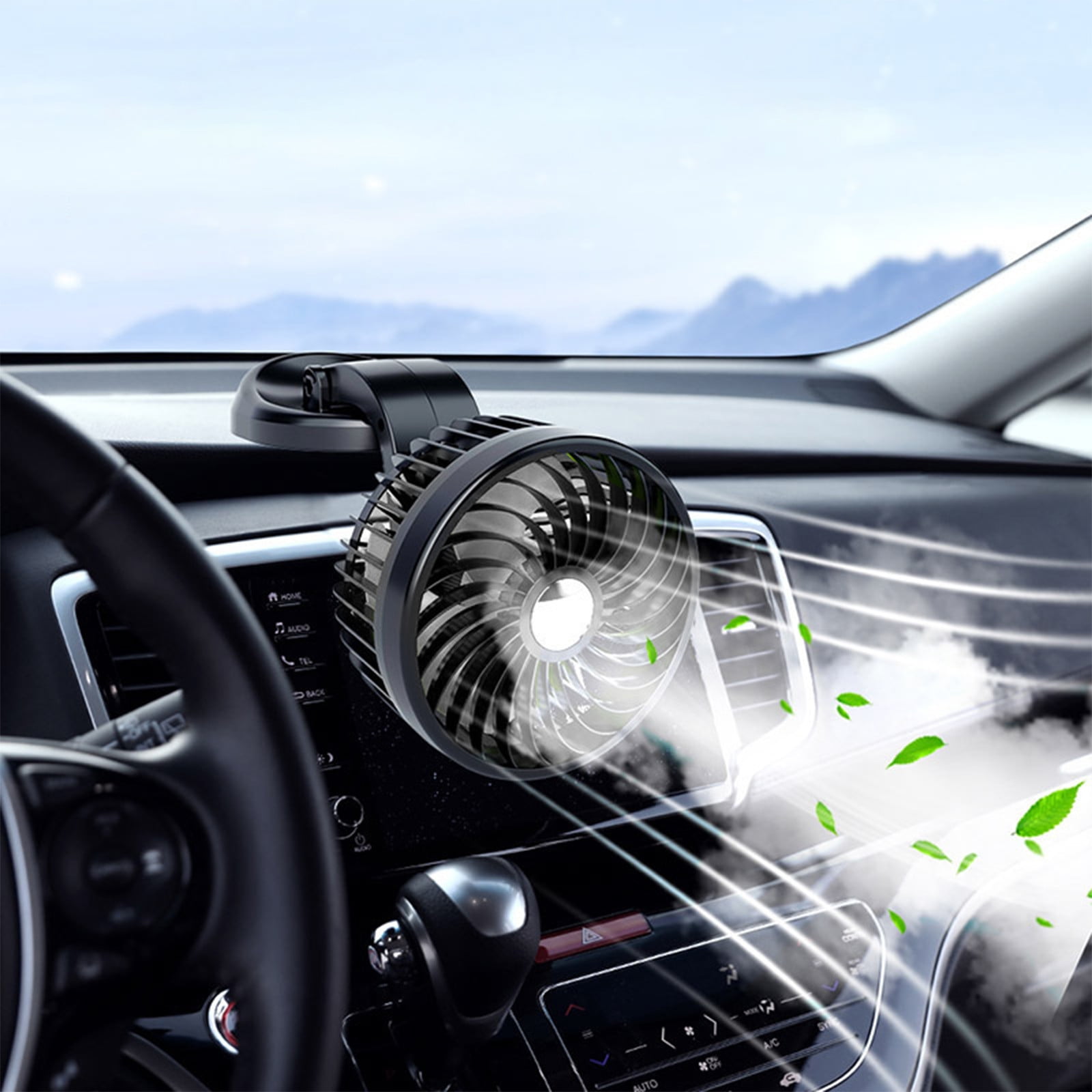 Car Cooling Fan, Cooling Air Circulator with 360 Degree Adjustable ...