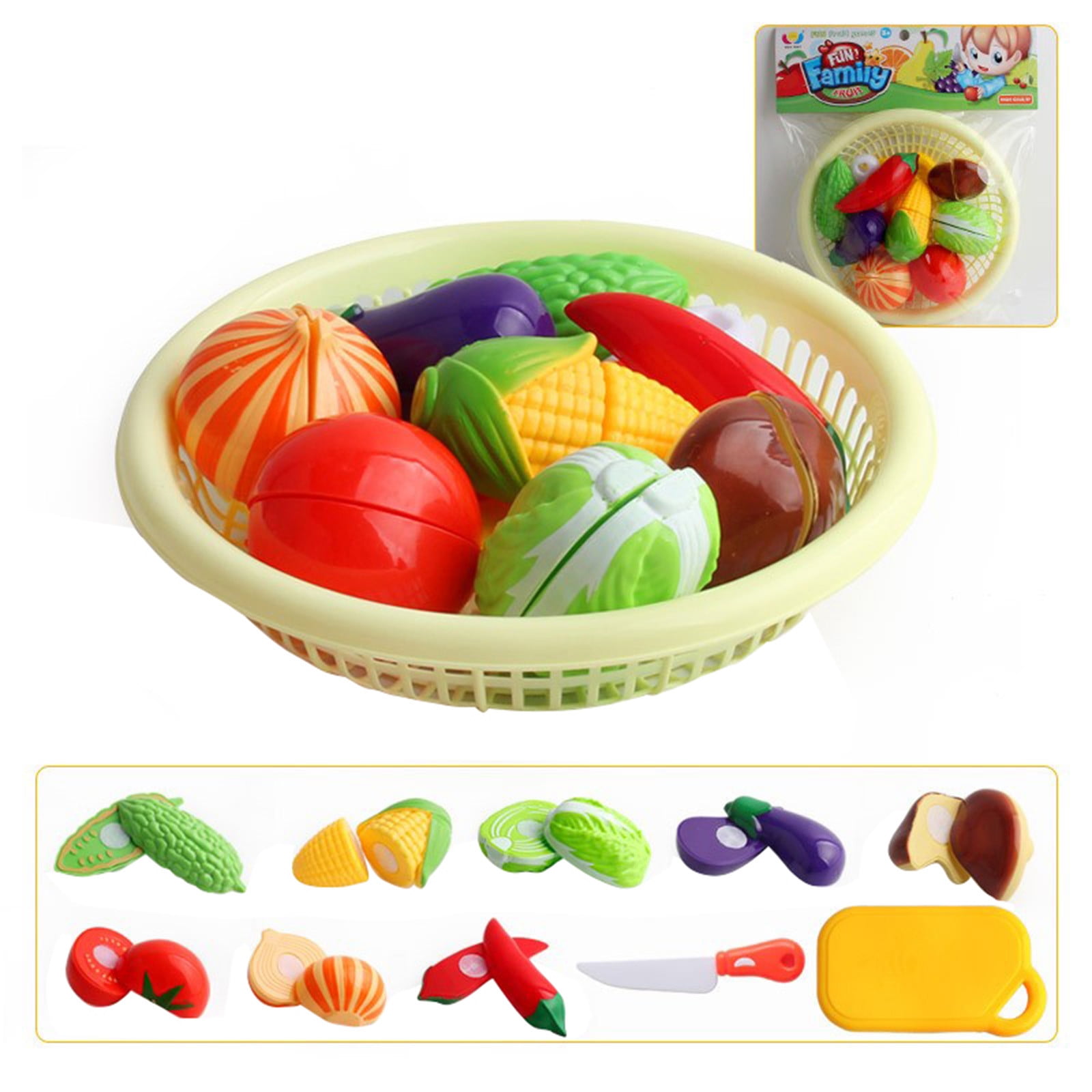 Todaioua Cutting Play Pretend Food for Kids, Cuttable Fruits and ...