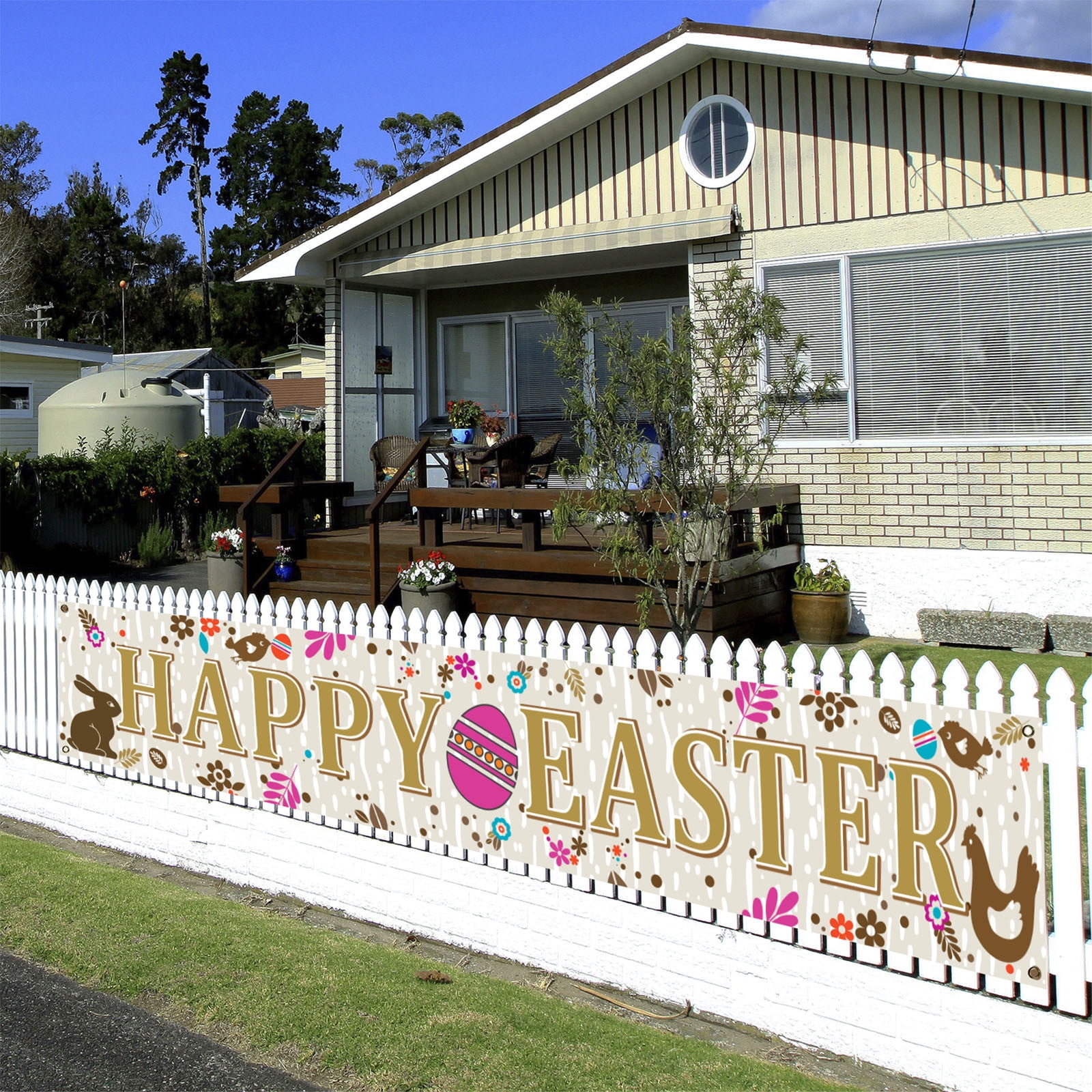 Quinlirra Clearance Easter Decorations Outdoor Banner - Happy Easter ...